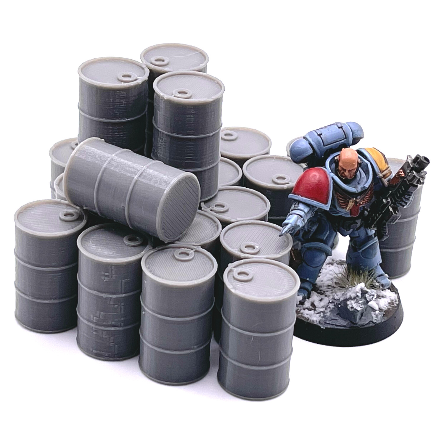 20x Barrel Oil Drums 28mm Scale Scenery Scatter Terrain Tabletop ...