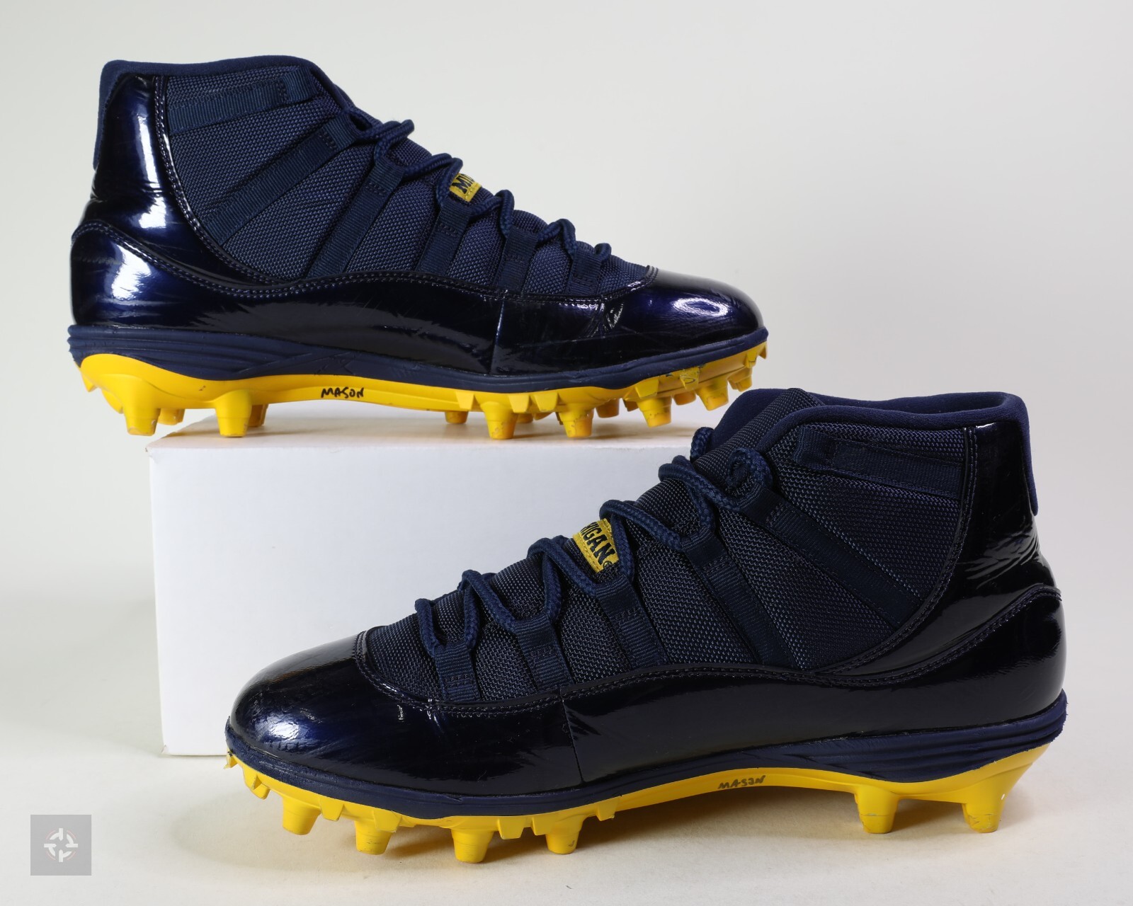 Nike Jordan 11 Superbad Michigan Player Exclusive Football Cleats Size ...