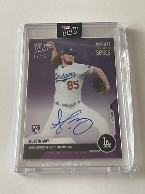 2020 Topps Now DODGERS World Series DUSTIN MAY Signed AUTO Autograph ...