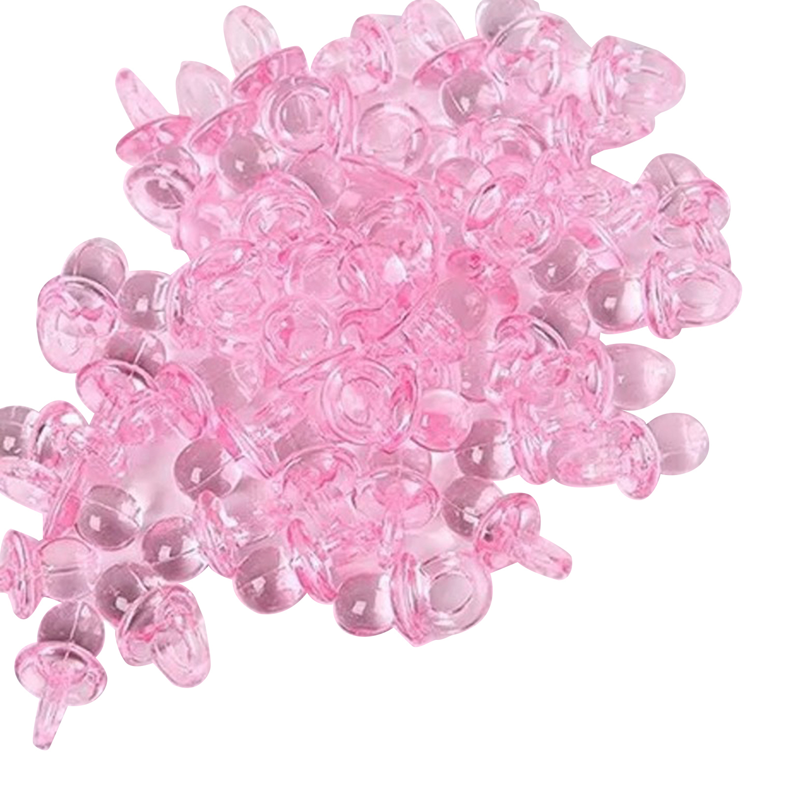 50pcs Pink Mini Pacifiers Baby Girl Boy Nipple Shower Party Favor Cake ...