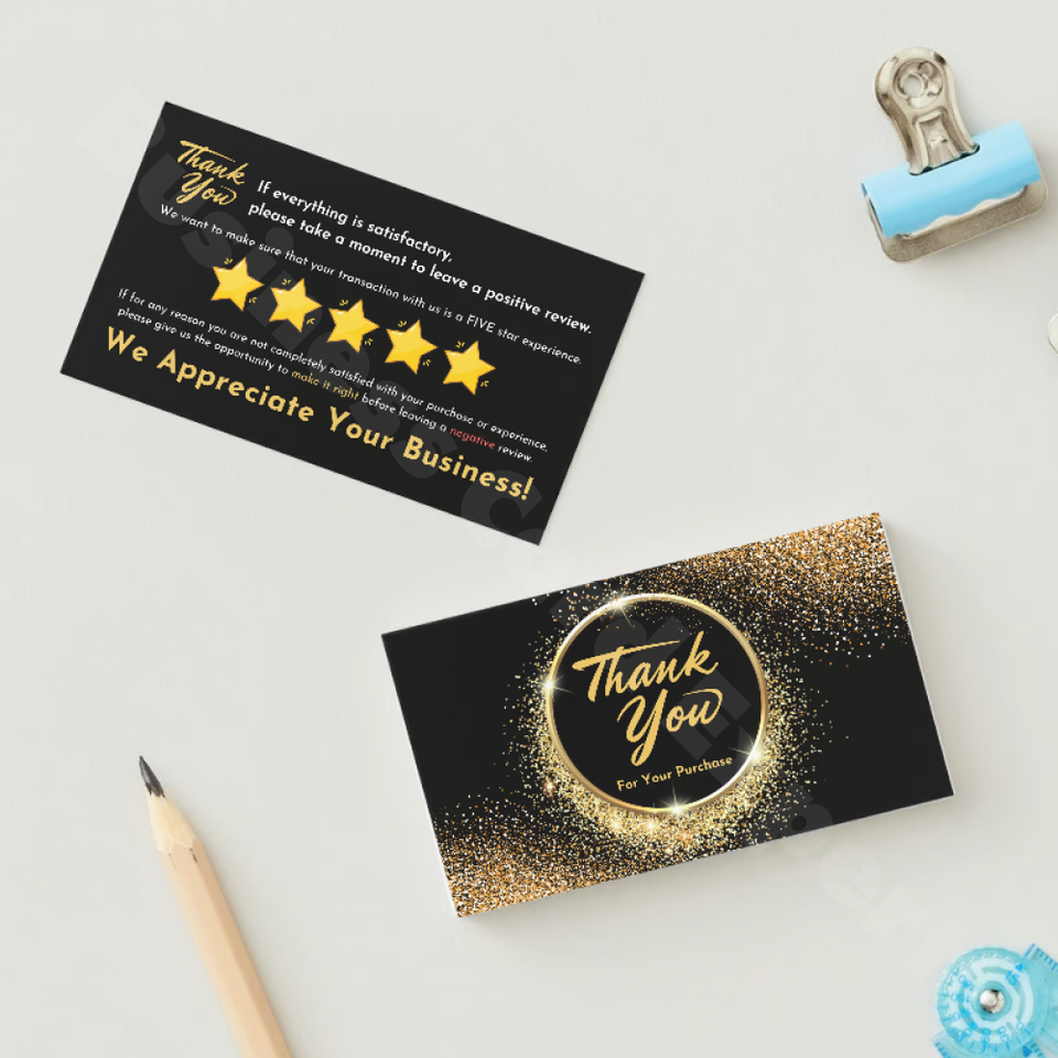 1000-5000 eBay Seller Thank You Cards eBay Business Cards Double Sided ...