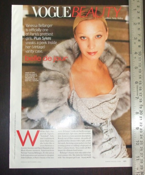 Vanessa Bellanger original ONE magazine clipping page PHOTO article | eBay