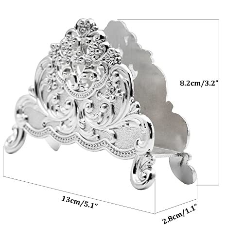 Vintage Desktop Metal Napkin Holder Clip Tray Tissue Paper Napkin ...