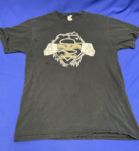 New Orleans Saints Superman Rip Chest Logo T-Shirt Men’s Medium Black ...