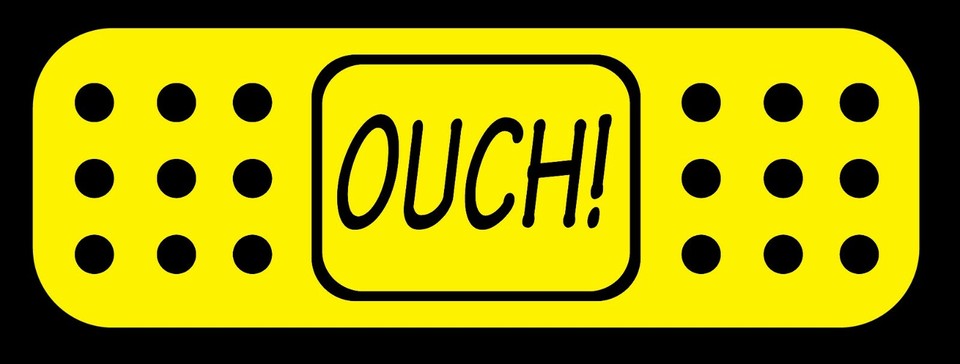 Car OUCH Band Aid Funny Vinyl Decal 4x4 Fatlace Stanced Slammed Lowered ...