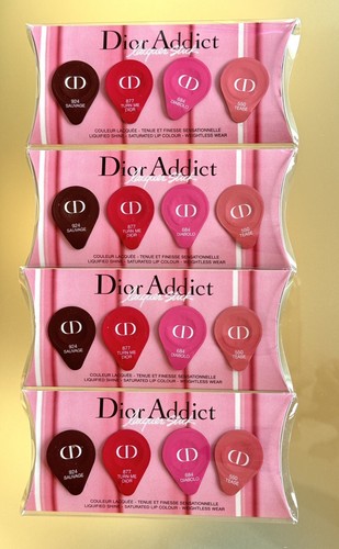 4 PCS Dior Addict Lacquer Stick Lipstick deluxe Palette 924 877 684 550 ...