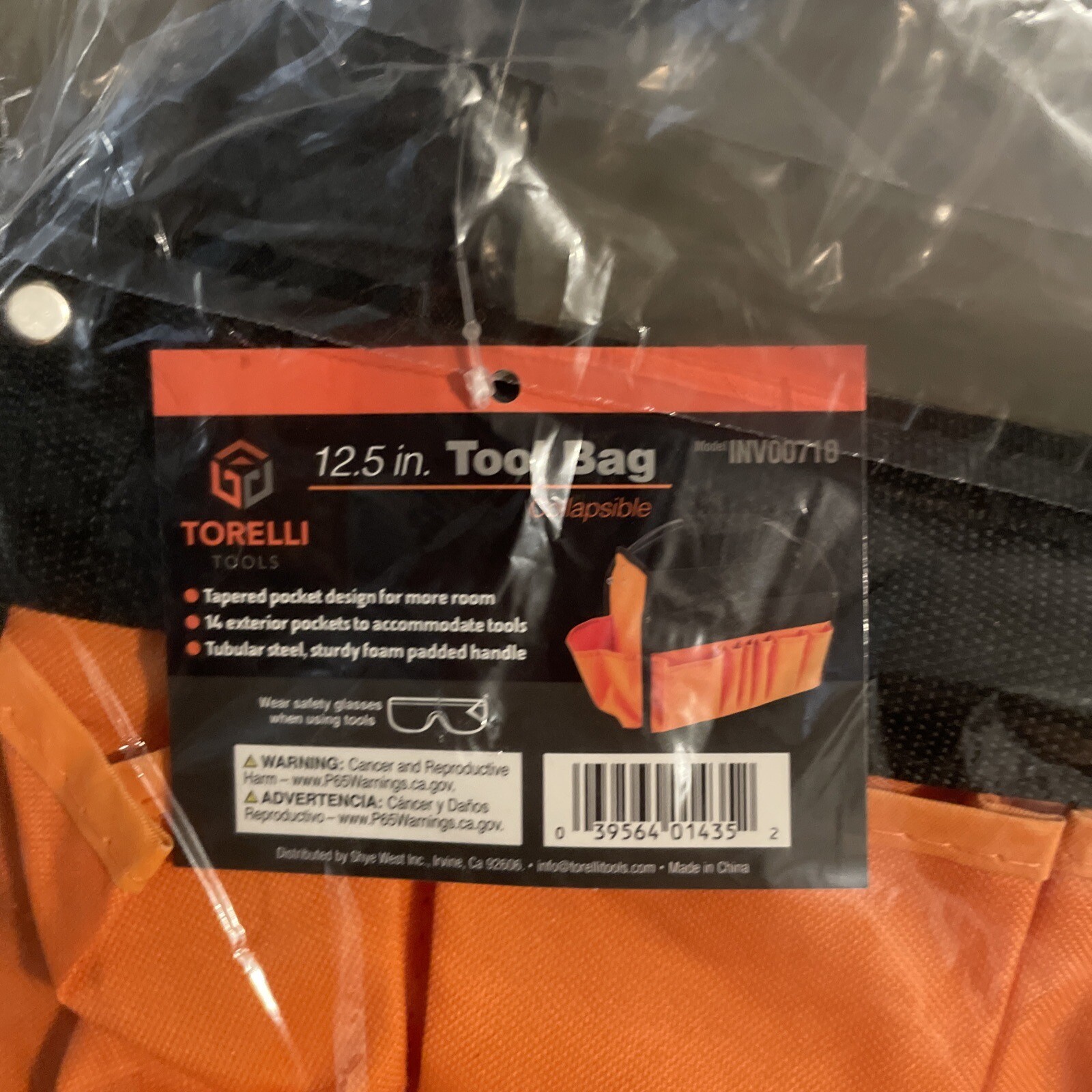 Torelli Tools Collapsible Tool Bag 14 Exterior Pockets Foam Padded ...