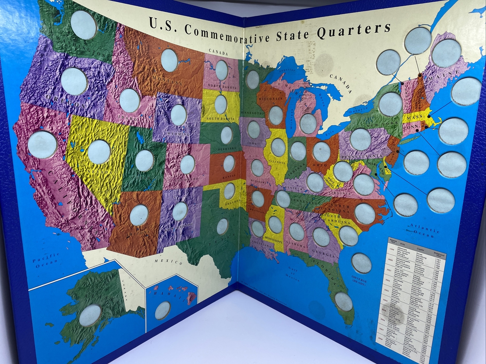 U.S. State Quarters Collectors Map | eBay