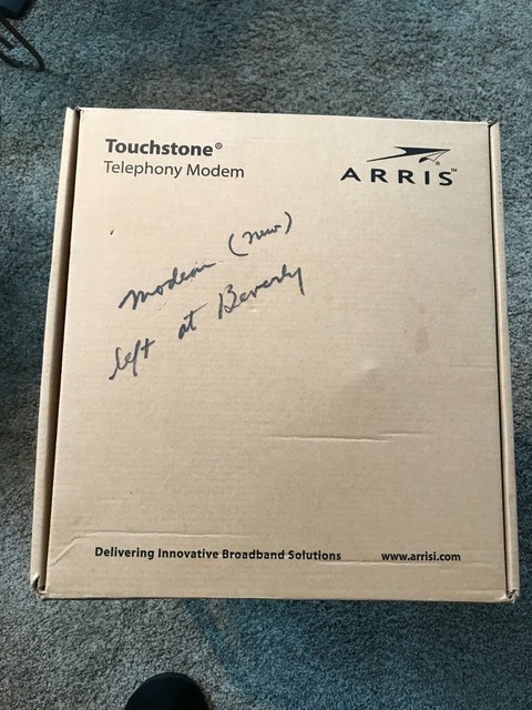 ARRIS Modem Tm502g With Battery & AC Power Cable Wrt54g2v1 Wireless G ...