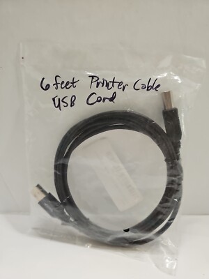 USB Standard Printer Cable 6 Feet Black | eBay