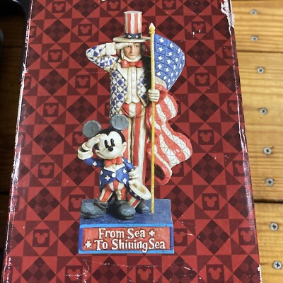 Disney Jim Shore Mickey Mouse & Uncle Sam From Sea To Shining Sea ...