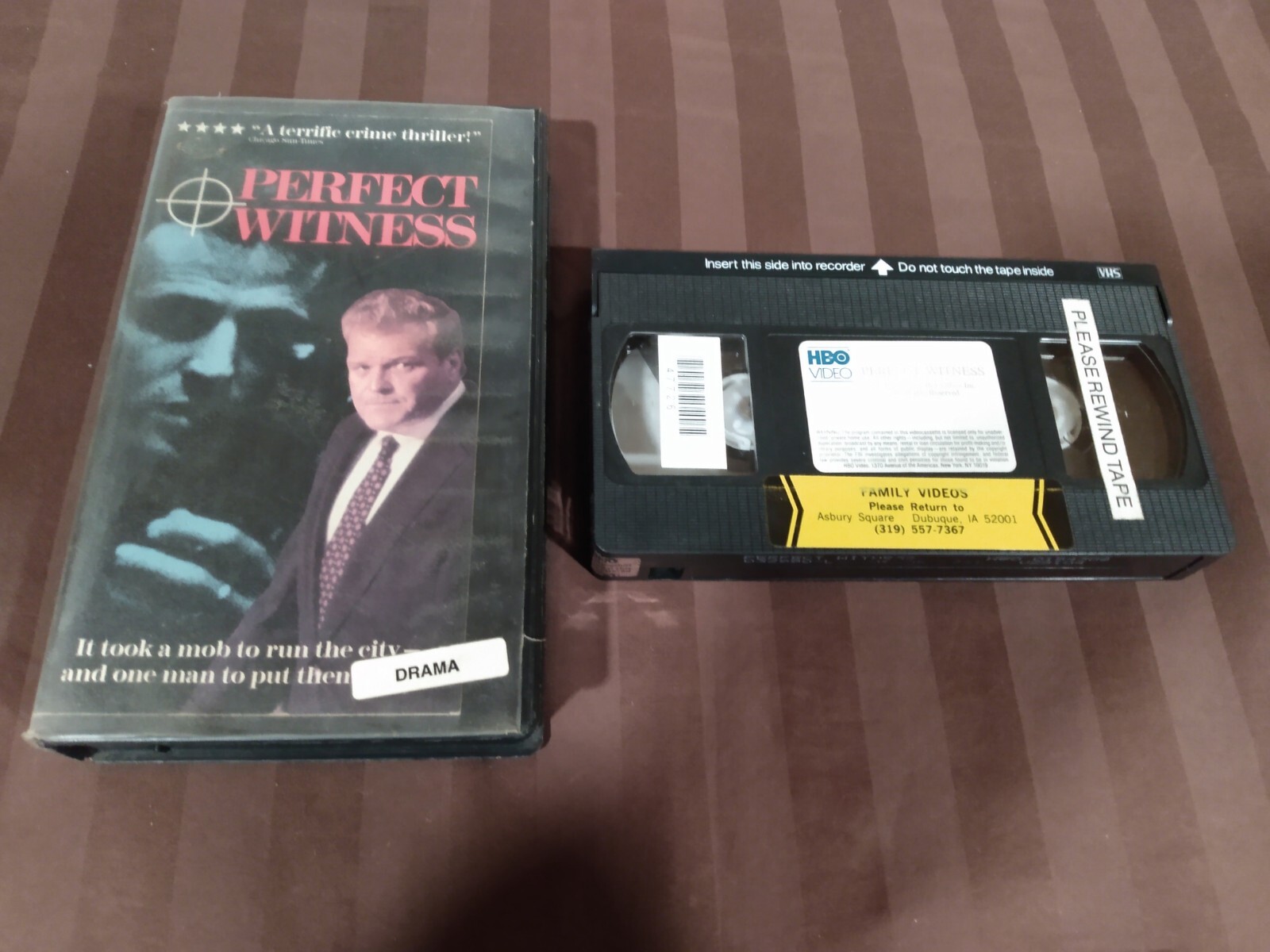 Perfect Witness (VHS, 1989) Brian Dennehy Aidan Quinn HBO Video ...