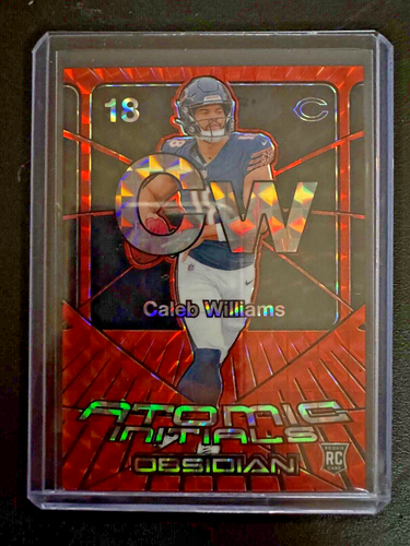2024 Obsidian Caleb Williams Atomic Initials Orange International SP ...