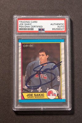 Joe Sakic, Quebec Nordiques - signed 1990-91 OPC ROOKIE hockey card ...