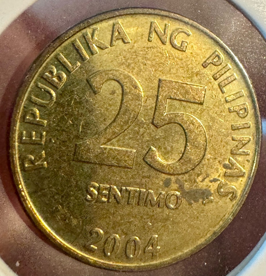 Philippines 25 Sentimo 2004 Brass Plated Steel | eBay