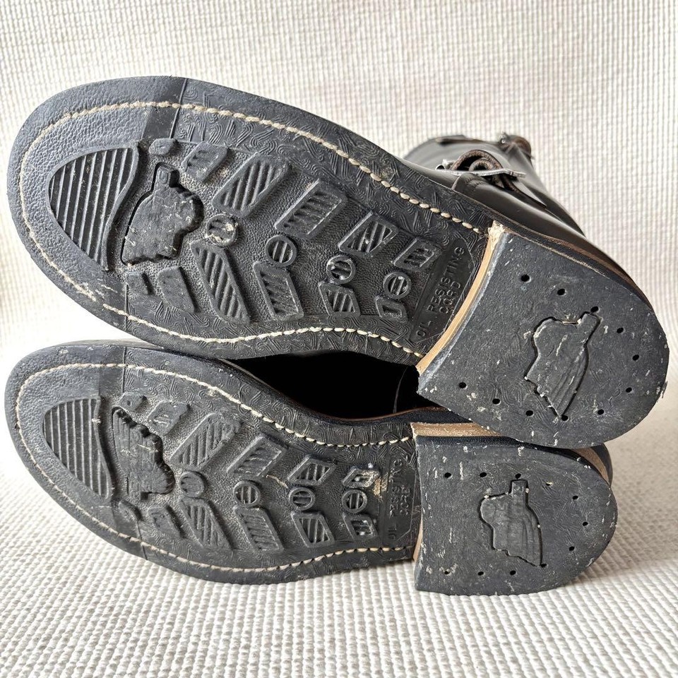 Red Wing Men's US6 D PT91 Engineer Biker Boots 2268 Black Chrome ...