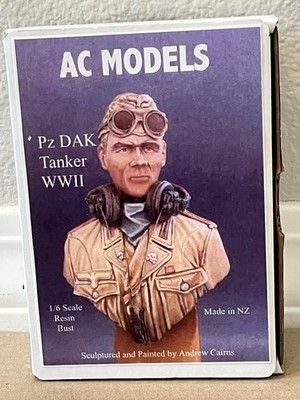 AC Models 1/6 German Panzer DAK Tanker WW2 Resin Bust Figure Model Kit ...