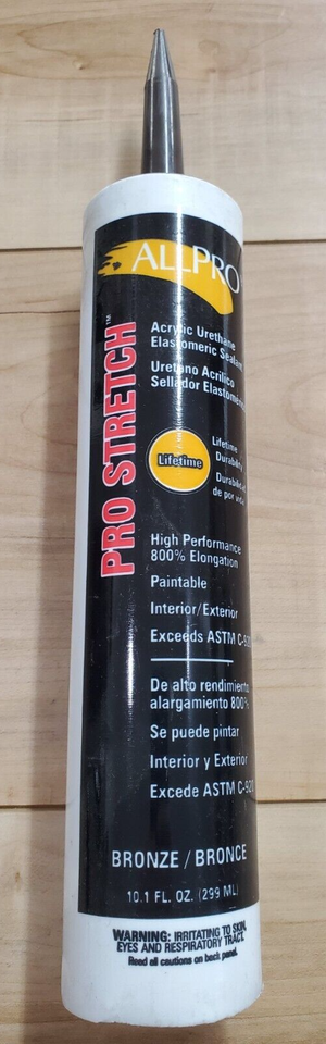 ALLPRO Pro Stretch Acrylic Urethane Elastomeric Caulk BRONZE Case Lot ...