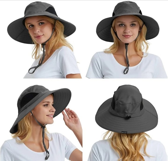 EINSKEY Wide Brim Sun Hat Summer UV Protection Beach Hat Showerproof ...