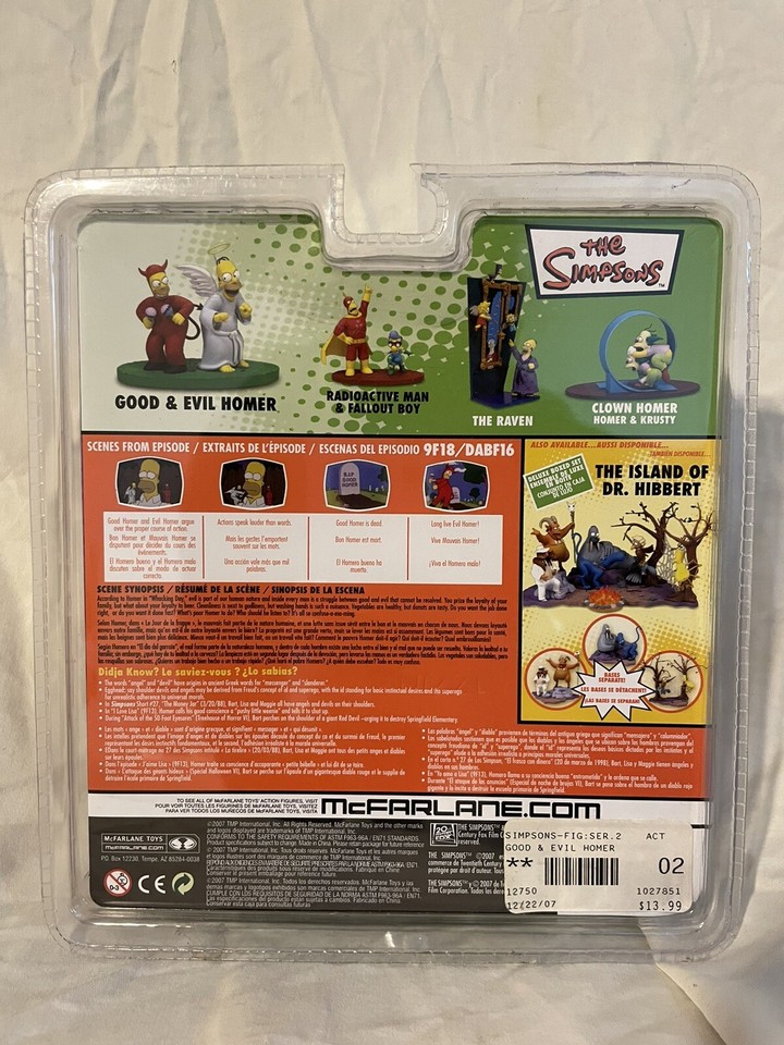 The Simpsons; Good & Evil Homer; McFarlane Toys 2007; Unopened, Mint ...