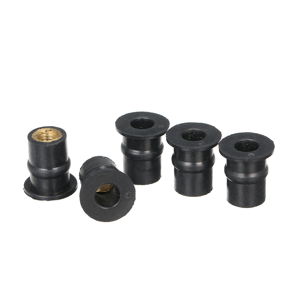 M5 Rubber Well Nuts 5MM Metric Motorcycle Windshield Shaft Nut T8V4 ...