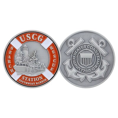 COAST GUARD SEARCH AND RESCUE STATION SOUTHWEST HARBOR 1.75" CHALLENGE ...