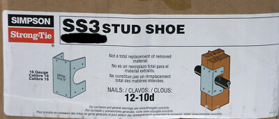 Lot of 7 Simpson Strong-Tie SS3 Stud Shoe for Double 2x Galvanized ...