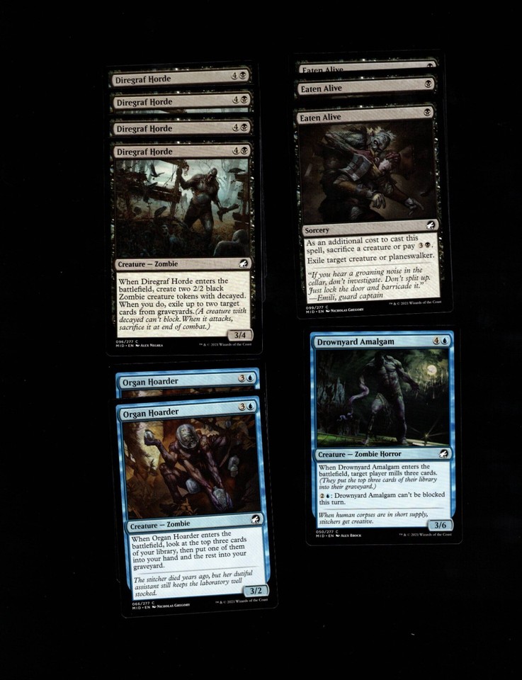 Undead!-Zombies- 60 Card Magic the Gathering Deck-Rares-RTP-Casual-Fun-MTG-FLIP | eBay