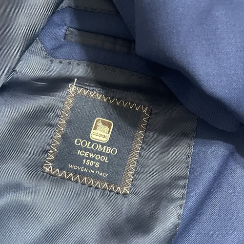 SAMUELSOHN Mens 48 R Blue Wool Colombo IceWool 150s Sport Coat Blazer ...