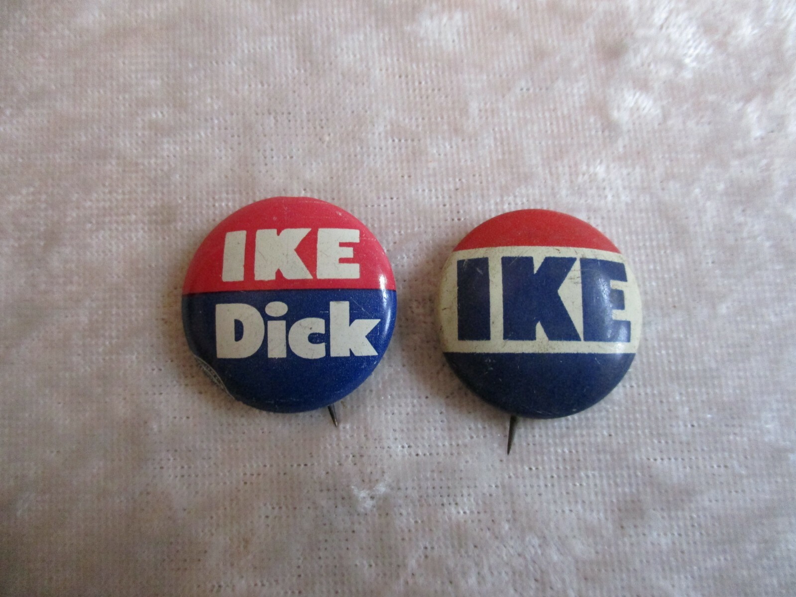 Pair of Small Ike & Dick/Ike Political Campaign Pins/Badges | eBay