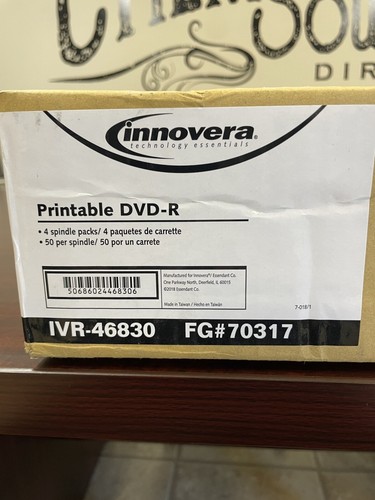 Innovera DVD-R Discs Hub Printable 16x/4.7GB 200 Pack IVR46830 | eBay
