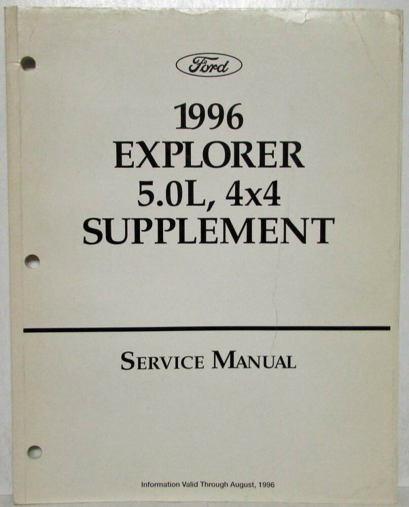 1996 Ford Explorer 5.0L 4x4 Service Shop Manual Supplement | eBay
