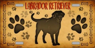 Labrador Retriever Pet Animal Dog Metal Novelty Vanity License Plate ...