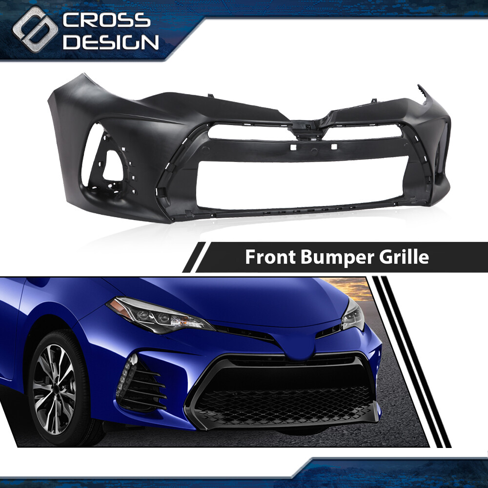 Front Bumper Cover Fascia Fit For 2017-2019 Toyota Corolla SE XSE Sedan ...