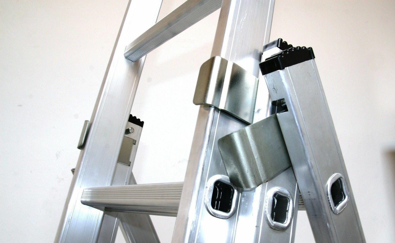 Alu-Stehleiter 3x9-stufig, 248x41x17cm (Schiebeleiter Anstellleiter ...