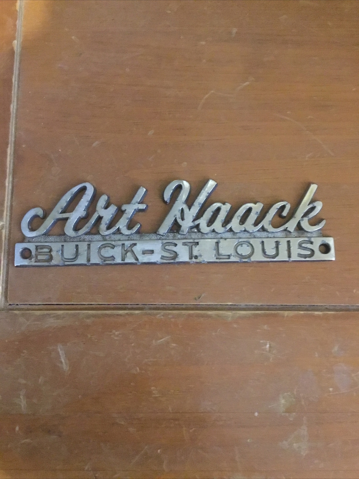 ART HAACK BUICK DEALER EMBLEM ST LOUIS MISSOURI CAR METAL VINTAGE | eBay