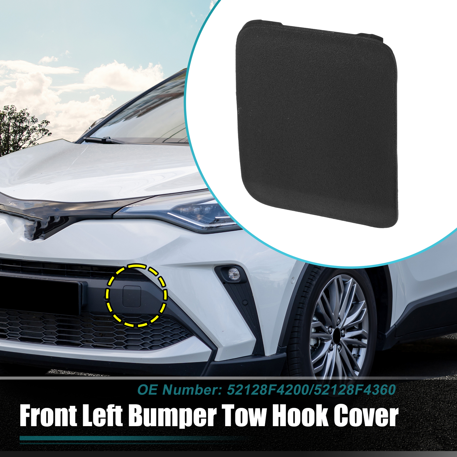 Front Left Bumper Tow Hook Cover for Toyota CHR 2021-2022 No.52128F4200 ...