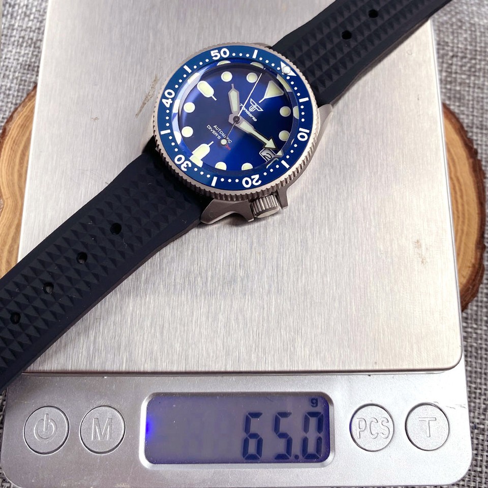 Titanium Case 37mm NH35A Sapphire Luminous 200M Diver Automatic Men ...