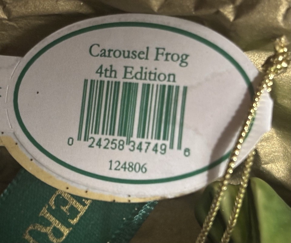 Waterford Crystal Holiday Heirlooms Carousel Frog Ornament | eBay