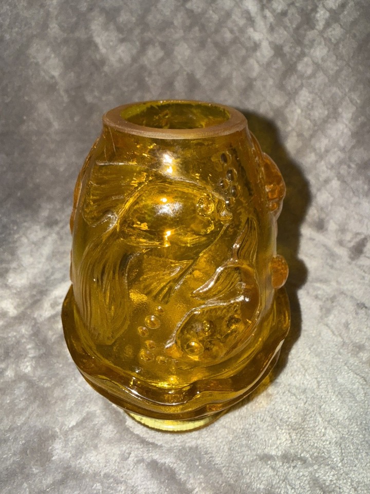 Fenton By WV Glass Atlantis Koi Fairy Lamp Lmtd Ed Color - Honey | eBay