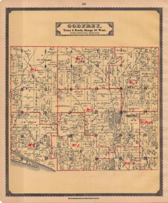 1892 ANTIQUE PLAT ATLAS OF MADISON COUNTY, ILLINOIS-MAP OF GODFREY | eBay