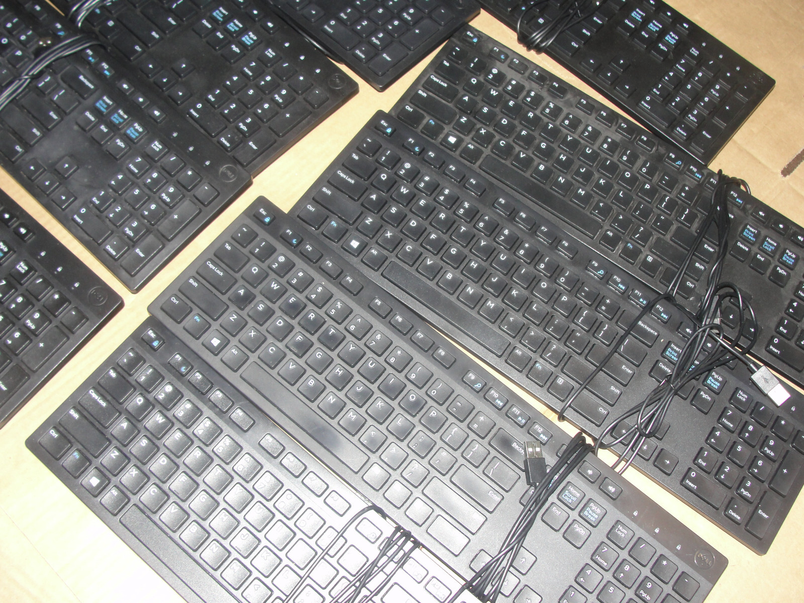 Lot of 9 - Dell CN-ORKRON SLIM Wired USB Keyboard - Black ORKRON OEM | eBay