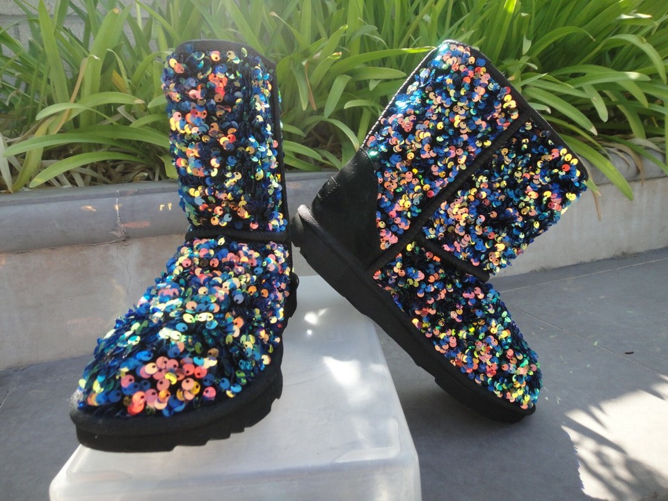 Ugg STELLAR Sequined Boots, Youth Sizes Pick 4Y(Wmn Adult 5) or 5Y(Wmn ...
