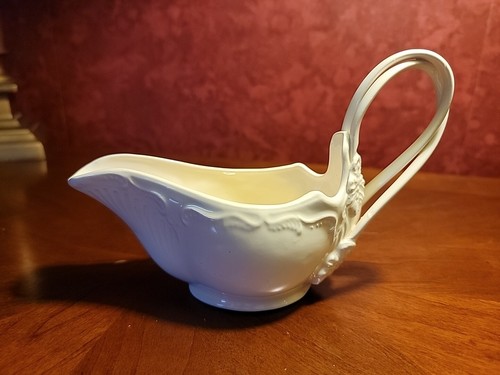 Vintage LEEDSWARE Classical Creamware Gravy Boat - England - VGUC | eBay