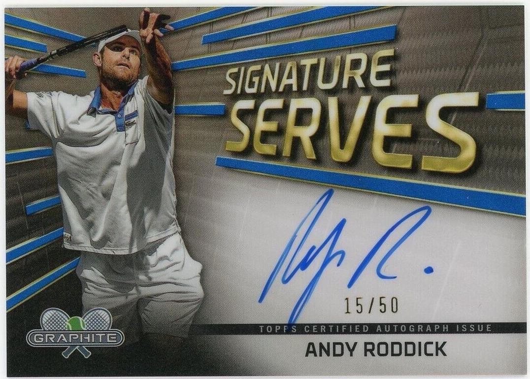 2024 Topps Graphite - Signature Serves Andy Roddick #SS-AR Blue ...