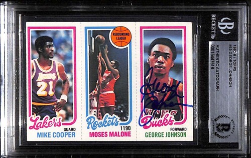 1980 Topps 45 Cooper/Malone/Johnson BGS Auto Autograph George Sig ...