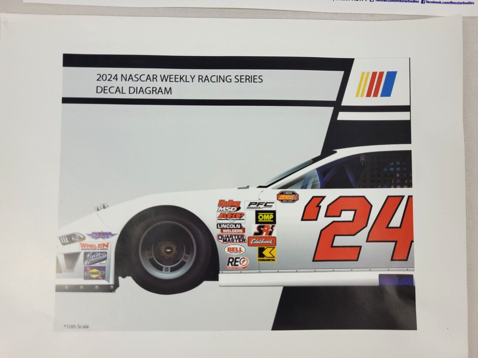 NASCAR 2024 Advance Auto Parts Weekly Series NAAPWS Contingency Decal ...