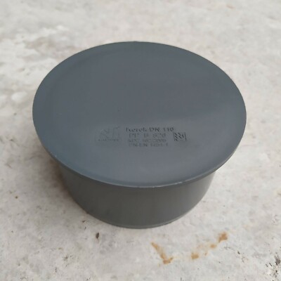 110mm 4'' Socket Plug Soil Pipe End Cap Drainage Sewerage Ending Stop ...