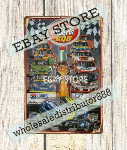 classic soda pop 600 MOTOR SPEEDWAY memorabilia car racing tin sign ...