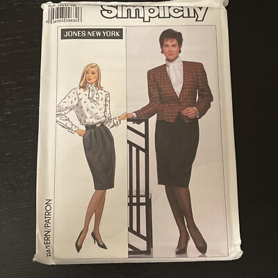 Vintage 1989 Simplicity 9409 Misses Skirt Blouse Jacket sz 14 16 18 20 ...